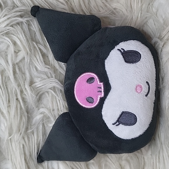 Sanrio | Accessories | Retractable Kuromi Head Plush Keychain Badge ...